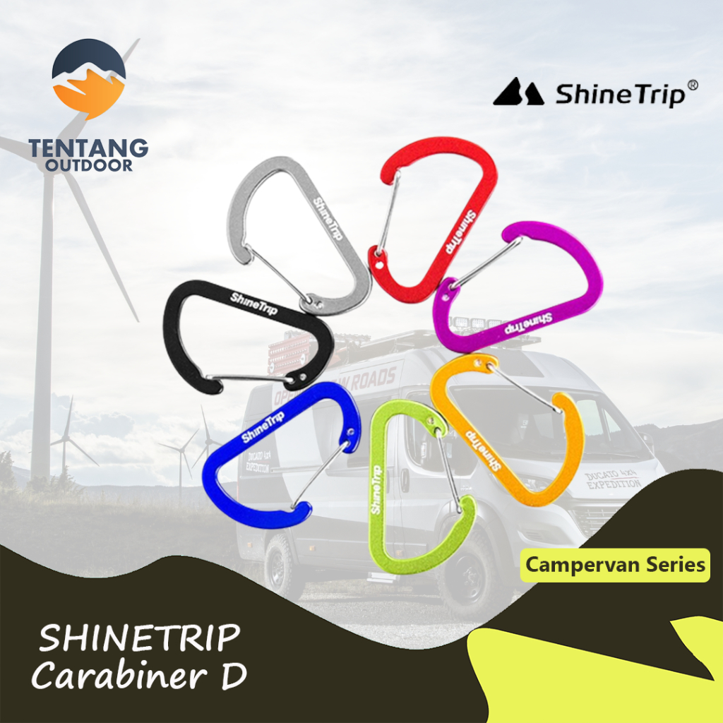 Jual Carabiner D-Type SHINETRIP Outdoor Keychain Access Gantungan Kunci ...
