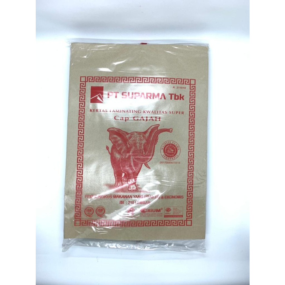 Jual KERTAS BUNGKUS NASI GAJAH MERAH TERMURAH ISI 210 LEMBAR | Shopee ...
