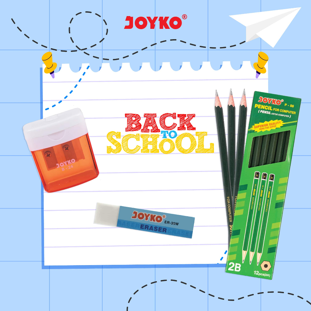 Jual Back To School Package Joyko Pensil 12Pcs + Penghapus 1Pc + Rautan ...
