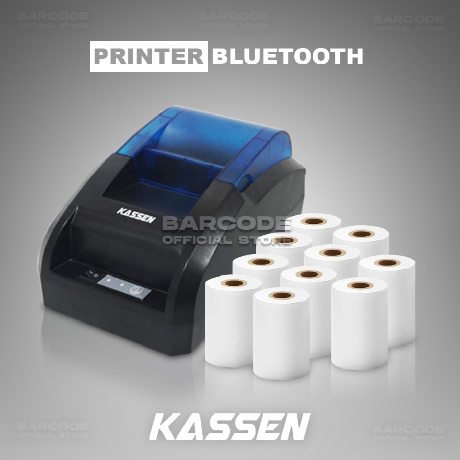 Jual PAKET PRINTER BLUETOOTH KASSEN + KERTAS THERMAL 10 ROLL (CETAK STRUK) | Shopee Indonesia