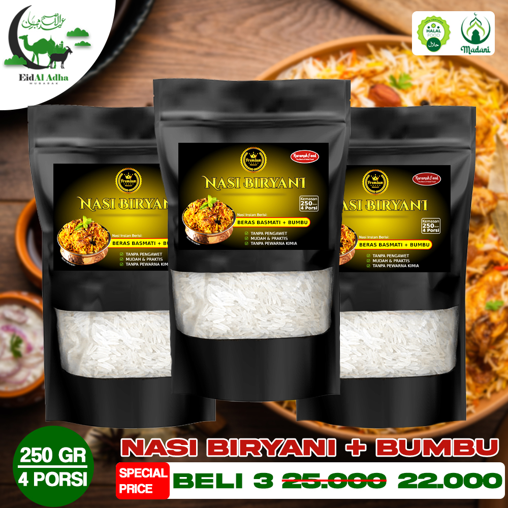 Jual Beras Basmati Plus Bumbu Nasi Biryani | Promo Beli 2-3 Lebih Murah ...