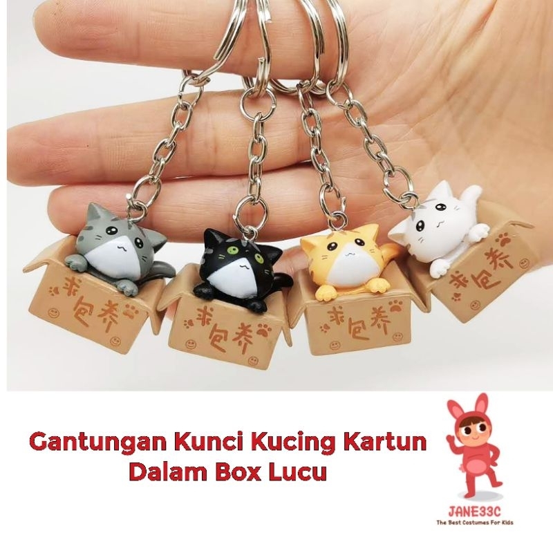 Jual PROMO! Gantungan kunci kucing kartun dalam box lucu | Shopee Indonesia Jual PROMO! Gantungan kunci kucing kartun dalam box lucu | Shopee Indonesia
