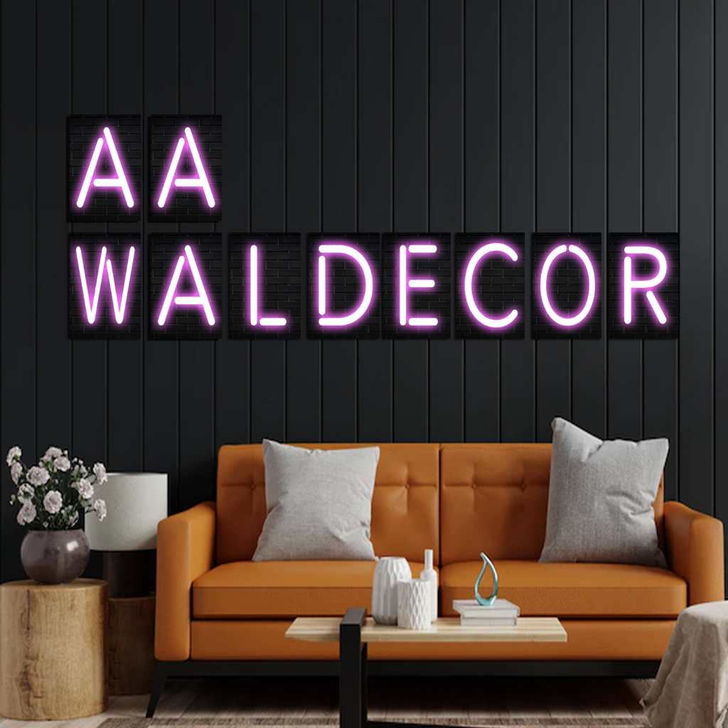 Jual Custom Poster Kayu Huruf Alphabet NEON Dekorasi Walldecor Pink ...