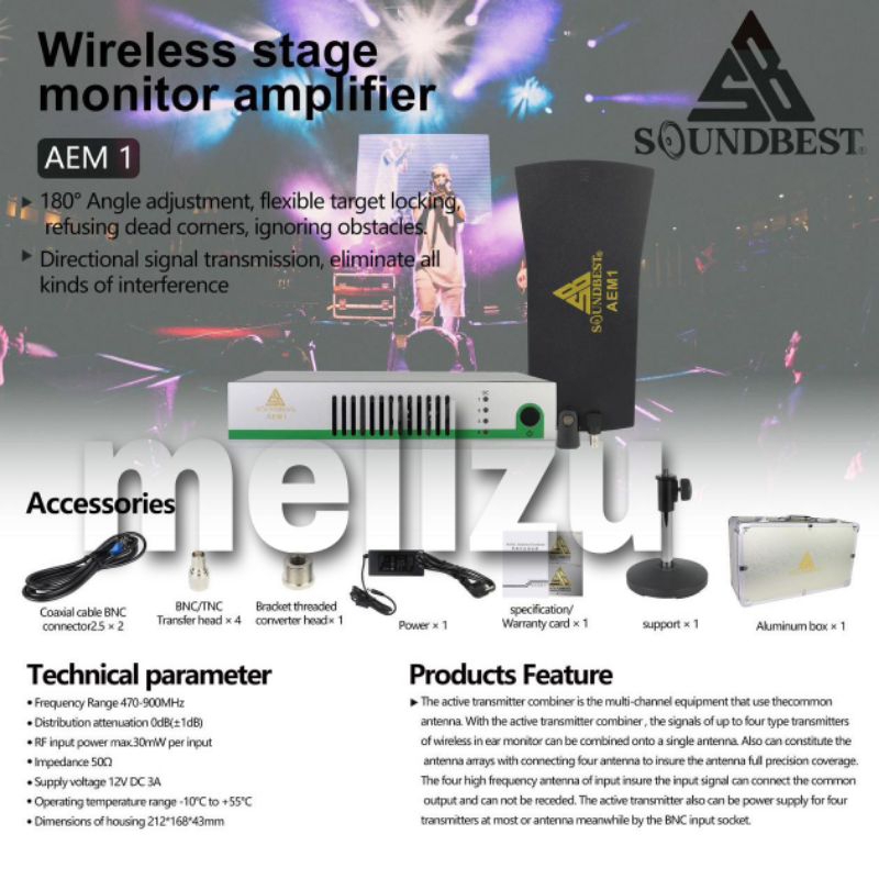 Jual Wireless Stage Monitor Amplifier Soundbest AEM 1 Original | Shopee Indonesia