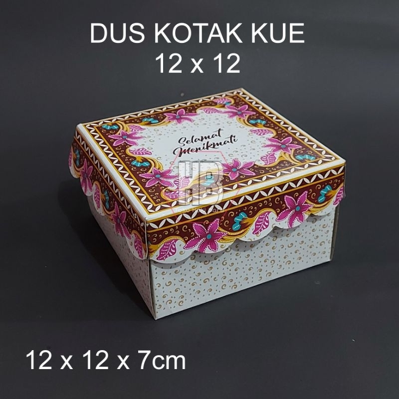 Jual [10 Pcs] SNACK BOX 12X12 / DUS BOX KOTAK KUE 12 X 12 / KOTAK KUE ...