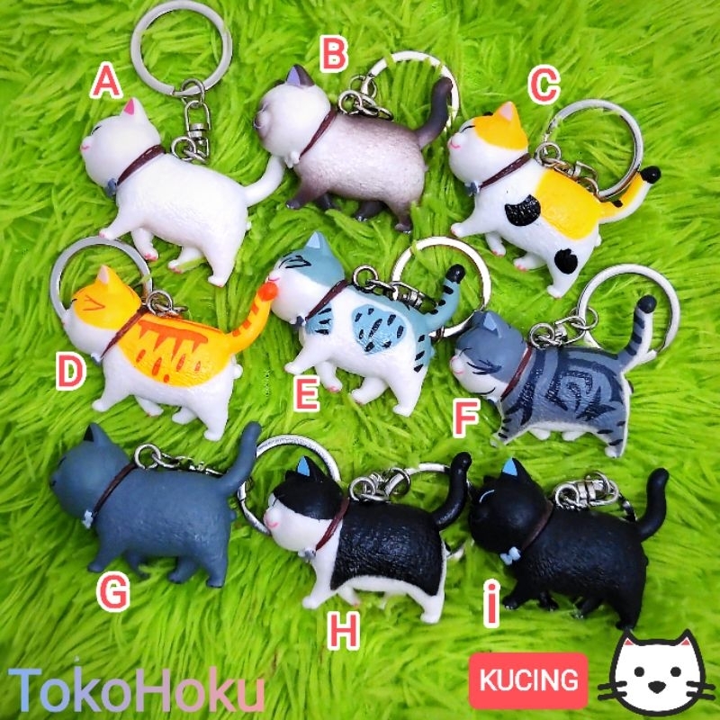 Jual Gantungan Kunci HP Kucing Cat Lucu Imut Action Figure Mainan ...