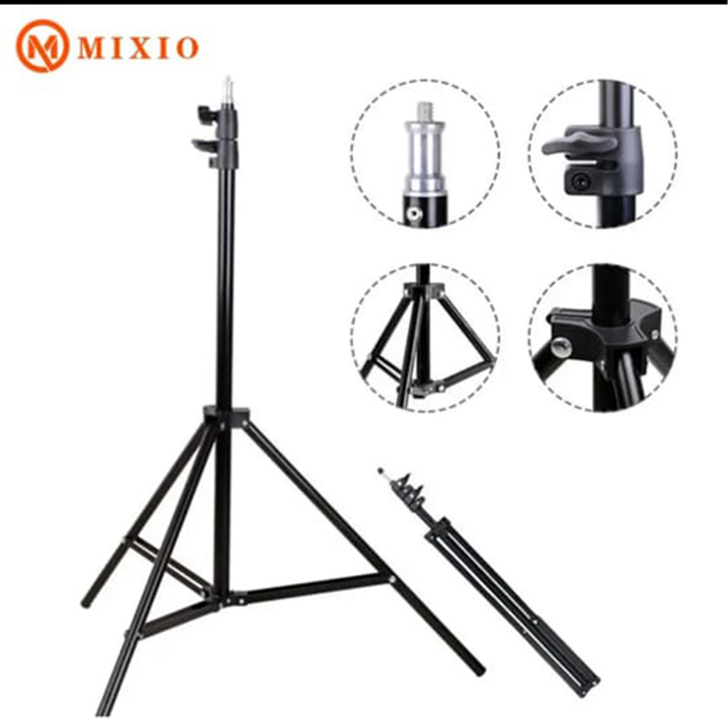 Jual Mixio Light Stand Tripod 2m Studio Lightning Reflector Portable ...
