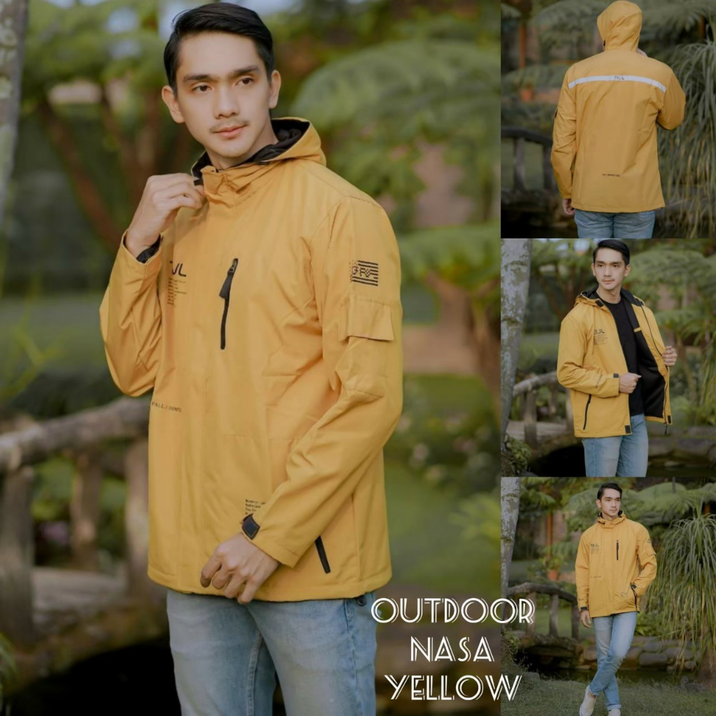 Jual JAKET CAGOULE NASA KUNING - JAKET OUTDOOR NASA - JAKET PARKA ...