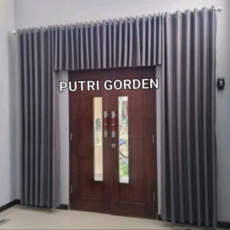 Jual gorden poni 1 set gorden pintu gorden blackout abu tua,cream,moca ...