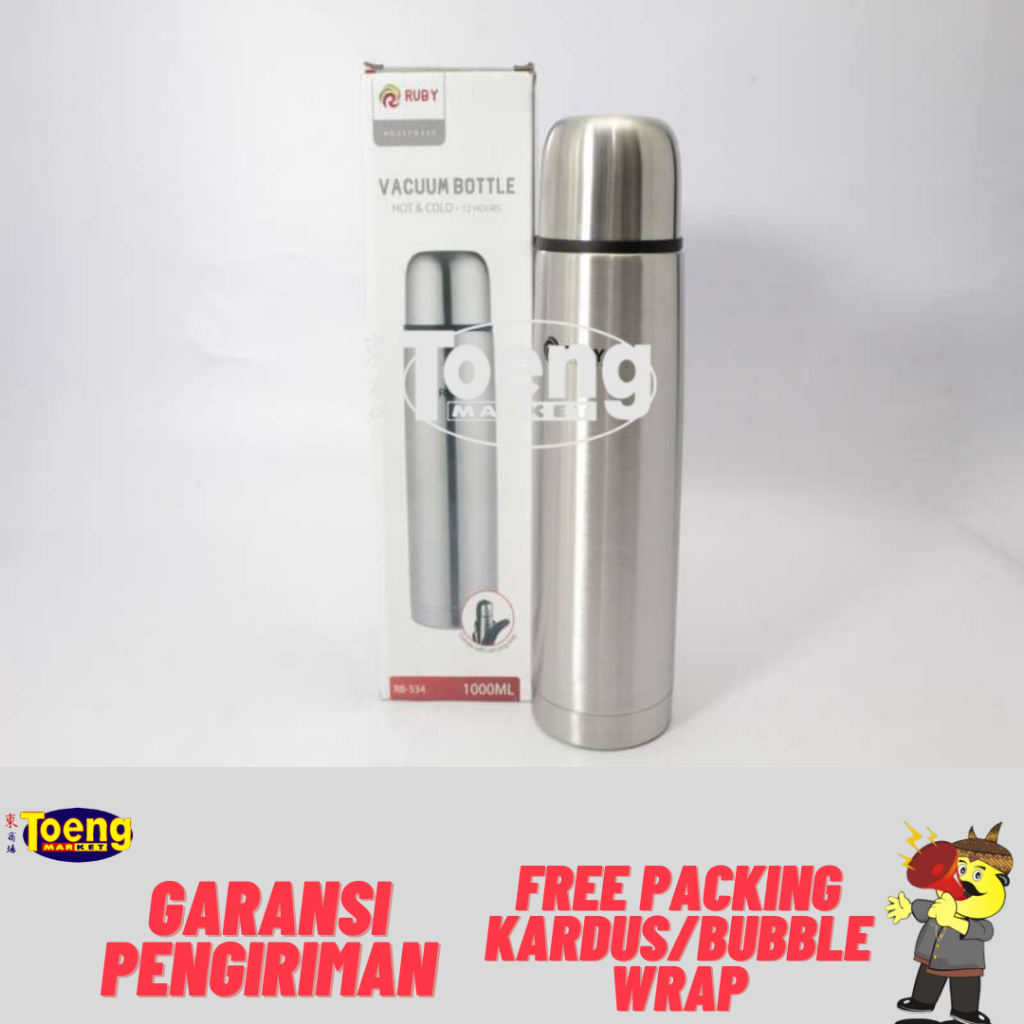 Jual THERMOS CAPSULE S/S 1000ML RB-534 RUBY / TERMOS AIR / BOTOL ...