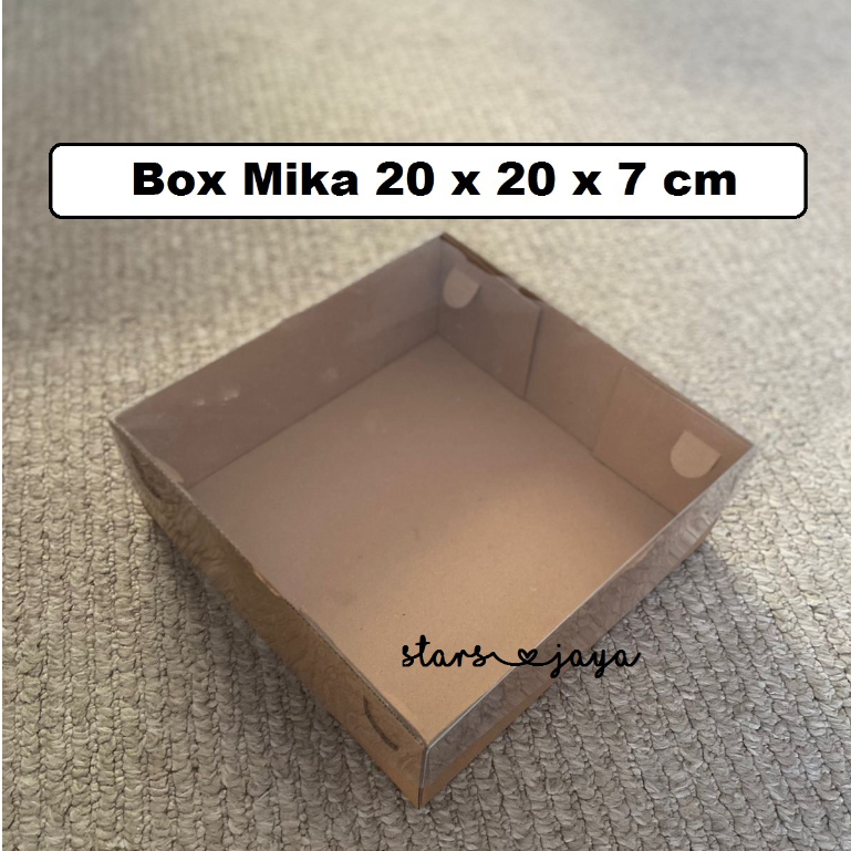 Jual Box Mika 20 x 20 x 7 cm, Corrugated box, Kotak Kue, Dus Packaging ...