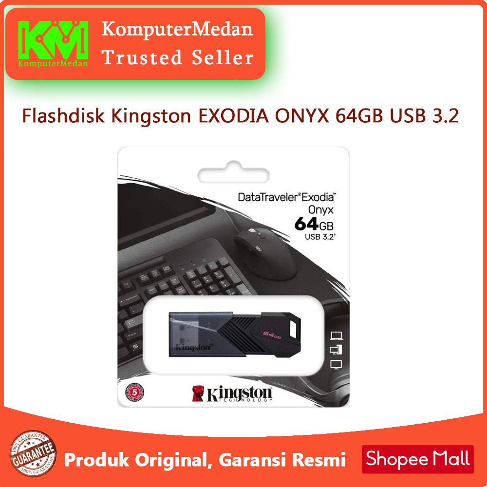 Jual Flashdisk Kingston EXODIA ONYX 64GB USB 3.2 | Shopee Indonesia