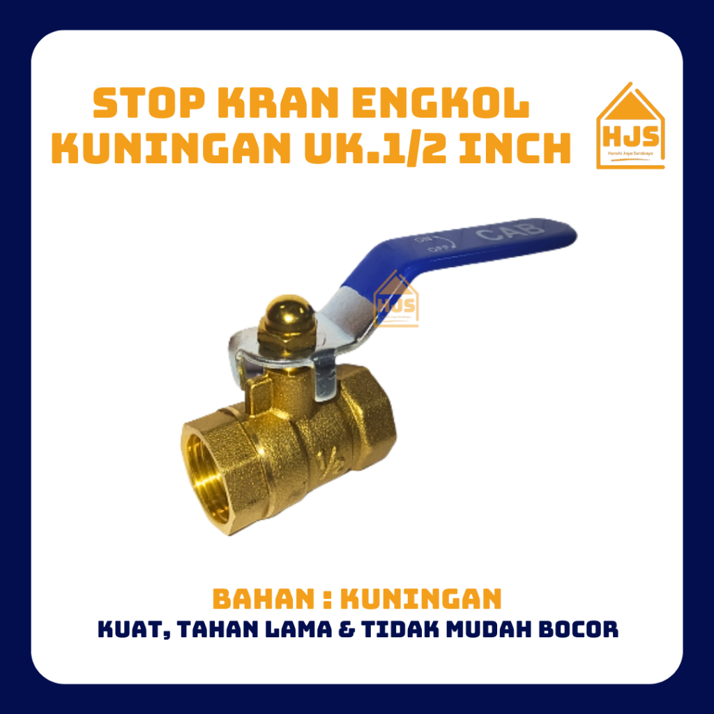 Jual Ball Valve 1/2 Inch | STOP KRAN KUNINGAN CAB 1/2 INCH - BAL VALVE | Shopee Indonesia