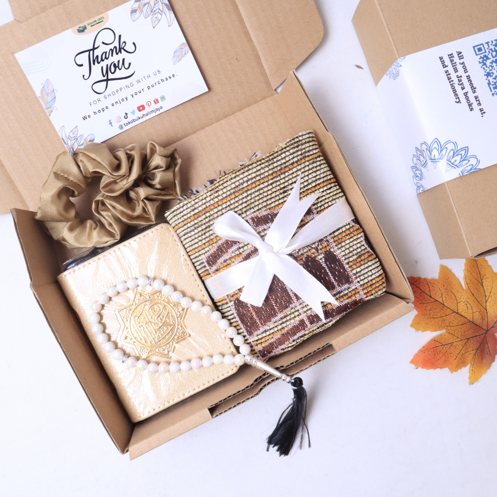 Jual Hampers Lebaran Alquran mini Hampers Box Ramadhan murah Cewek Cowok Paket Hemat Sajadah ...