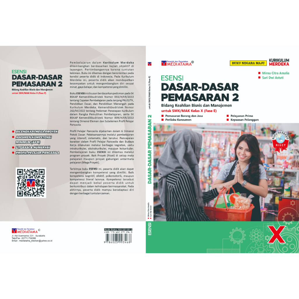 Jual ESENSI - DASAR PEMASARAN 2 untuk SMK/MAK Kelas X (Fase E) Kurikulum Merdeka | Shopee Indonesia