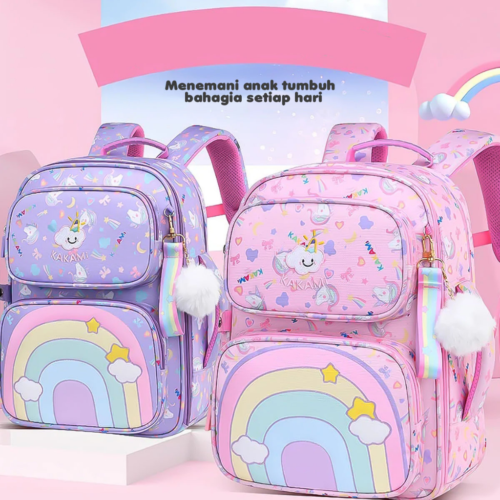 Jual Ideame Tas Sekolah Anak Perempuan Tas Ransel Sekolah Anak Anti Air / Tas Sekolah Anak SD ...