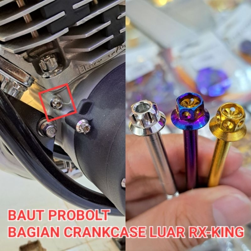 Jual BAUT MESIN CRANKCASE BAGIAN LUAR RX KING RXK BAUT PROBOLT ...