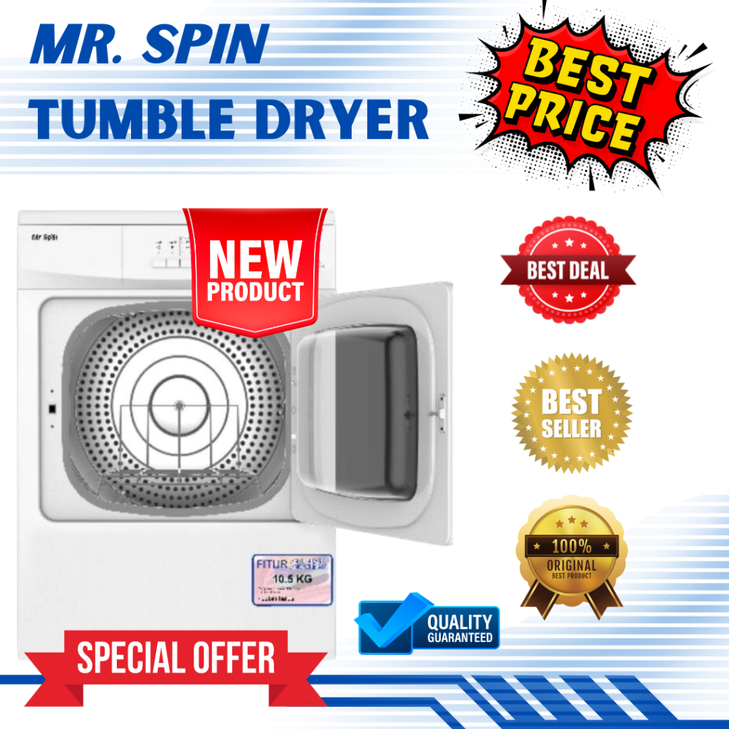 Jual Mesin Pengering Mr. Spin 10,5 Kg / Tumble Dryer Mr. Spin 10,5 Kg untuk Laundry | Shopee ...