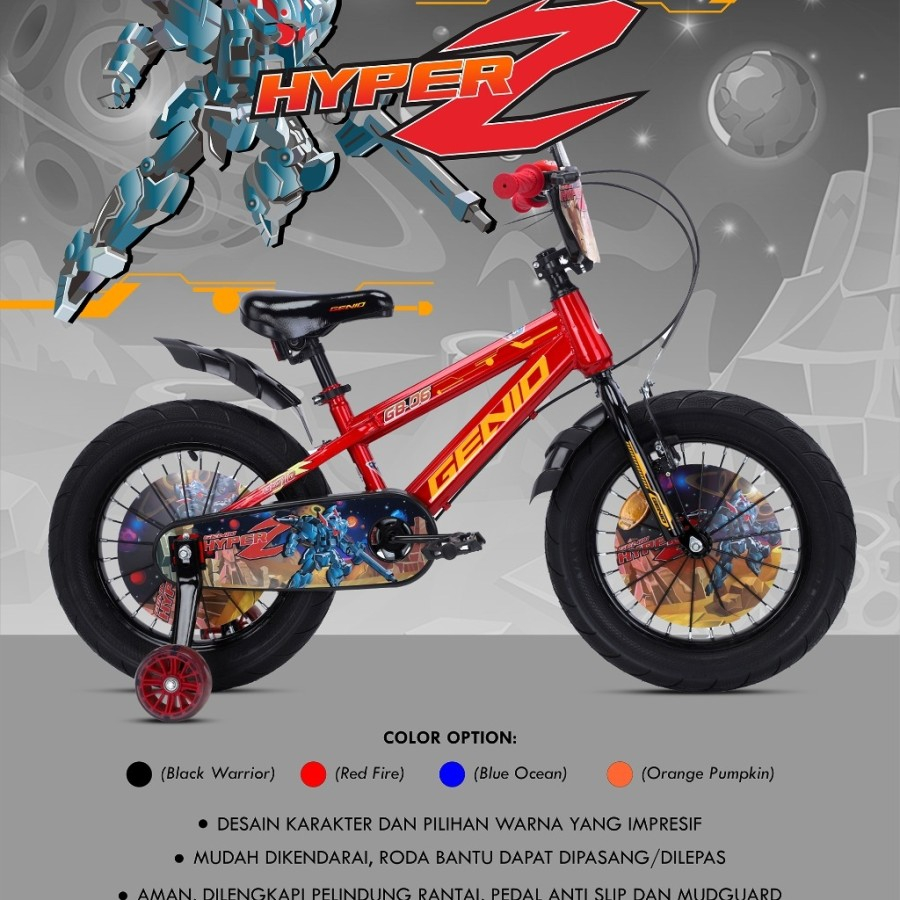 Jual Sepeda bmx anak 12 16 18 inc ban jumbo genio by united SNI NEW ...