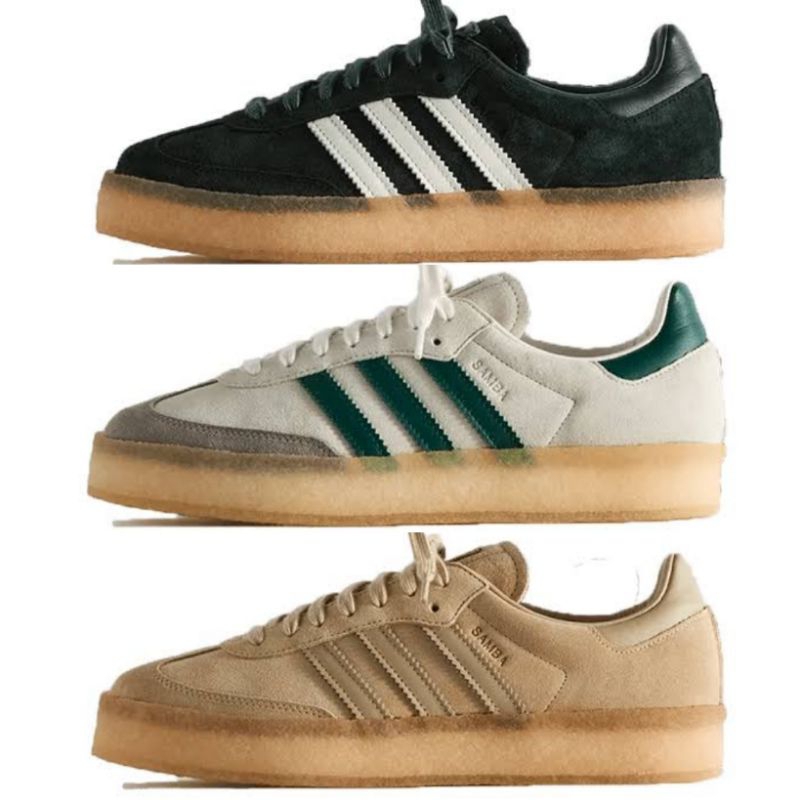 Jual New Adidas Samba X KITH X Clarks Chalk White Green | Shopee Indonesia