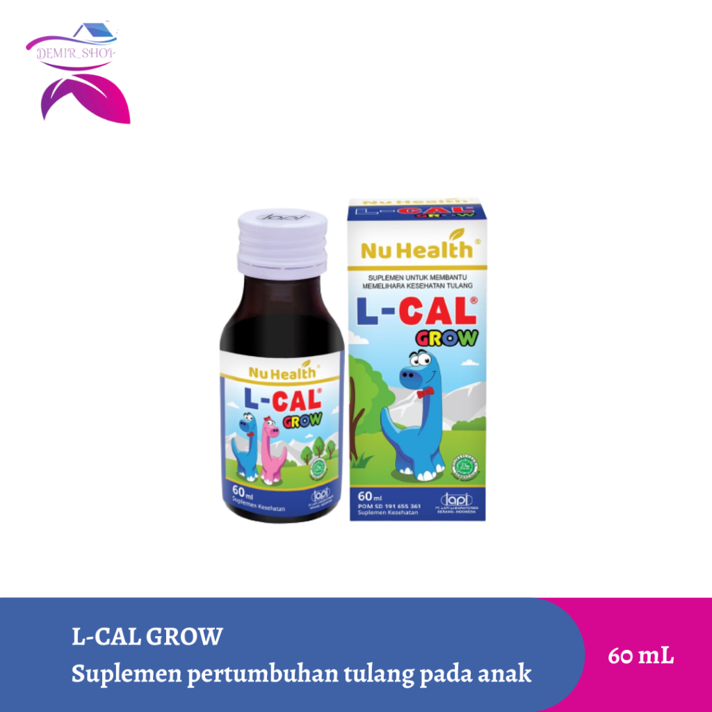 Jual L-Cal Grow Syrup 60 ml Suplemen Pertumbuhan Tulang Anak | Shopee ...