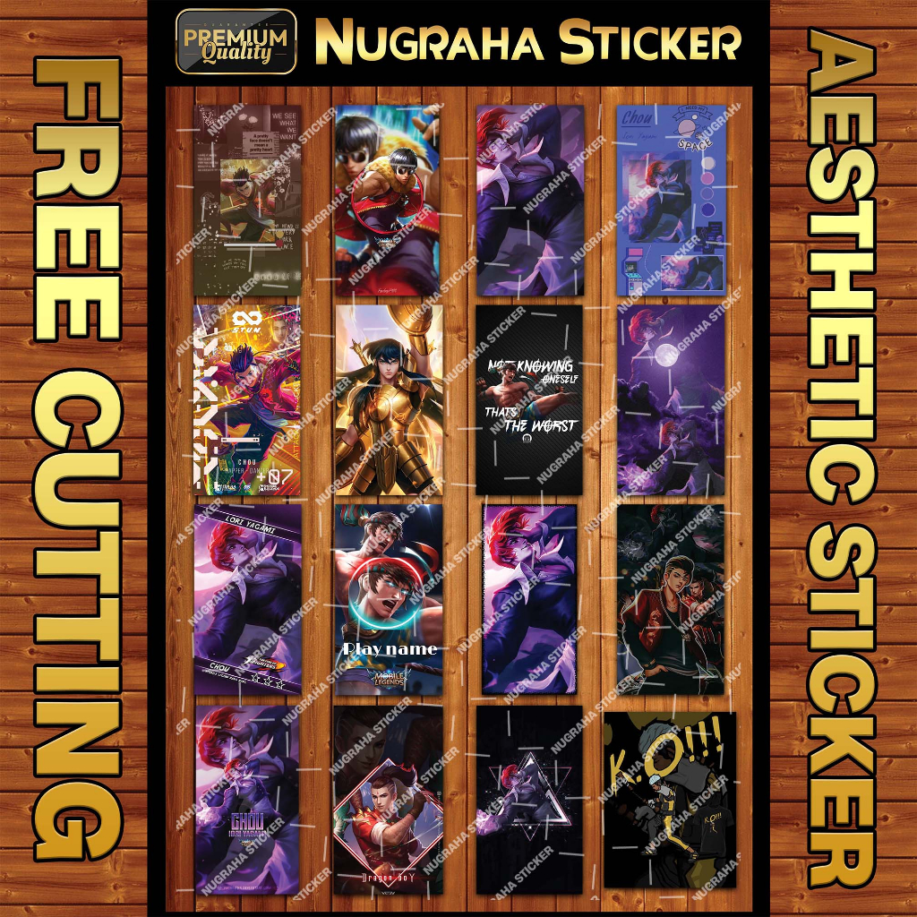 Jual (208 PCS) Sticker Chou MLBB (Sticker Mobile Legends) | Shopee ...