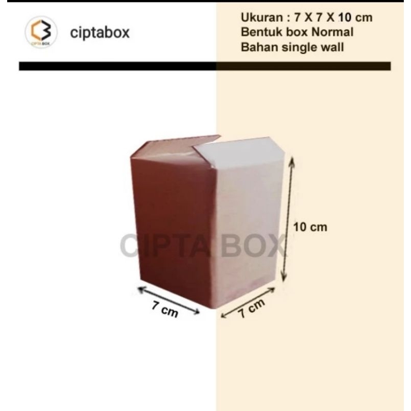 Jual kardus box karton box polos ukuran 7x7x10 cm | Shopee Indonesia