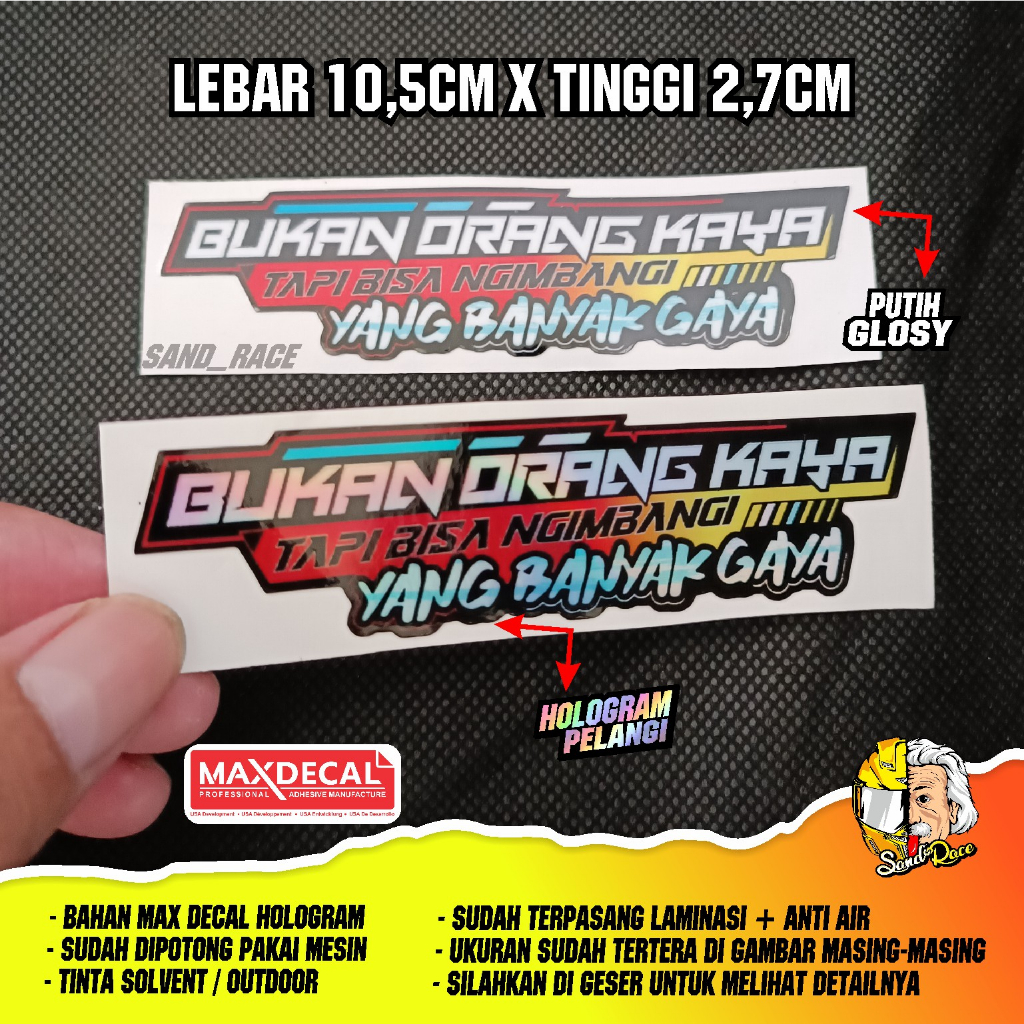 Jual stiker viral gak bahaya ta? cutting hologram / sticker viral GAK ...