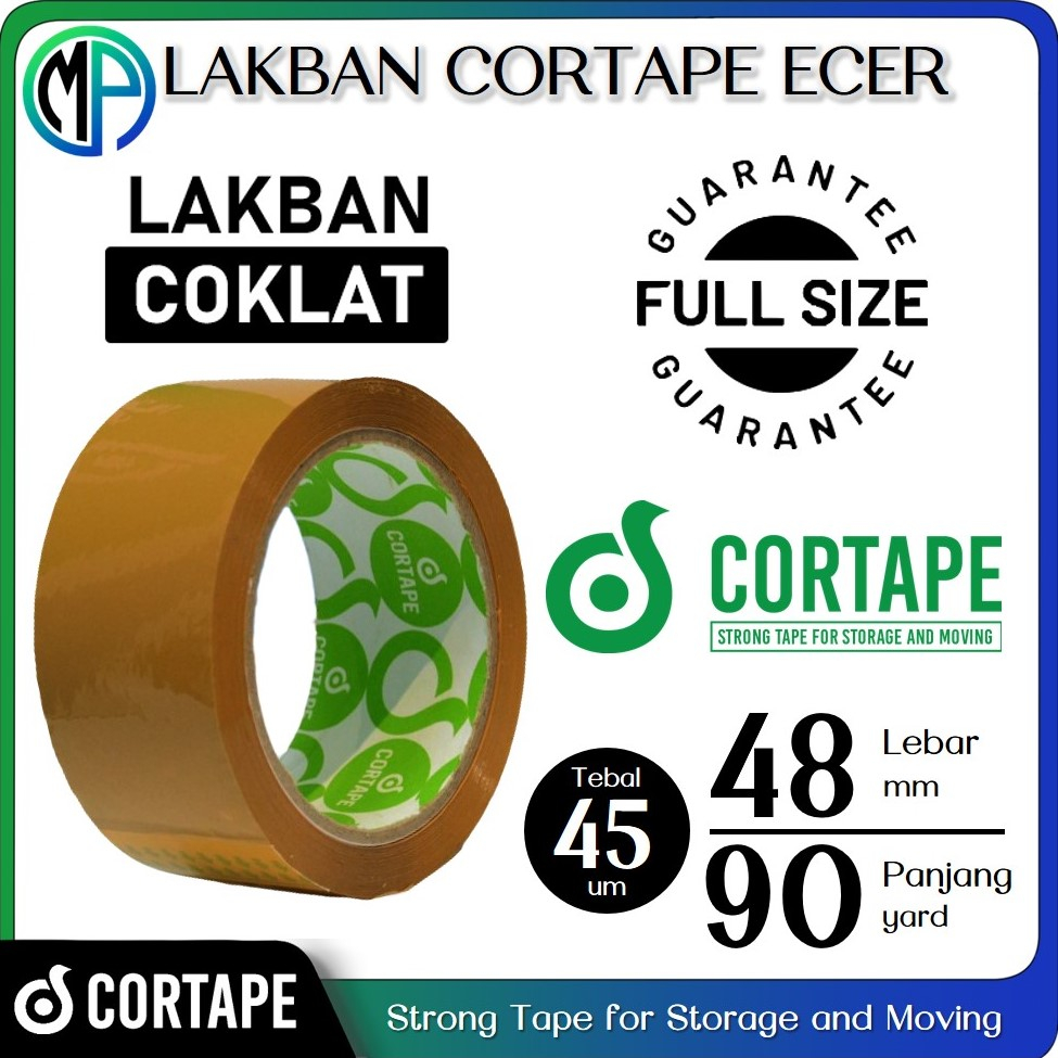 Jual Lakban Cortape Bening dan Coklat 2inch 48mm x 90yard Plakban / Selotip Harga Satuan Spek ...