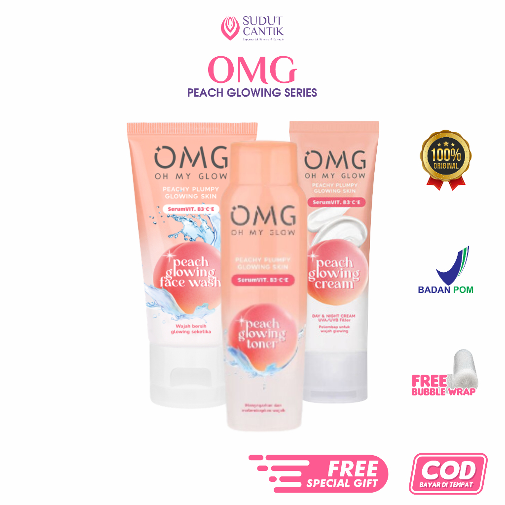Jual Sudut Cantik - OMG OH MY GLOW Peach Glowing | Face Wash | Toner ...