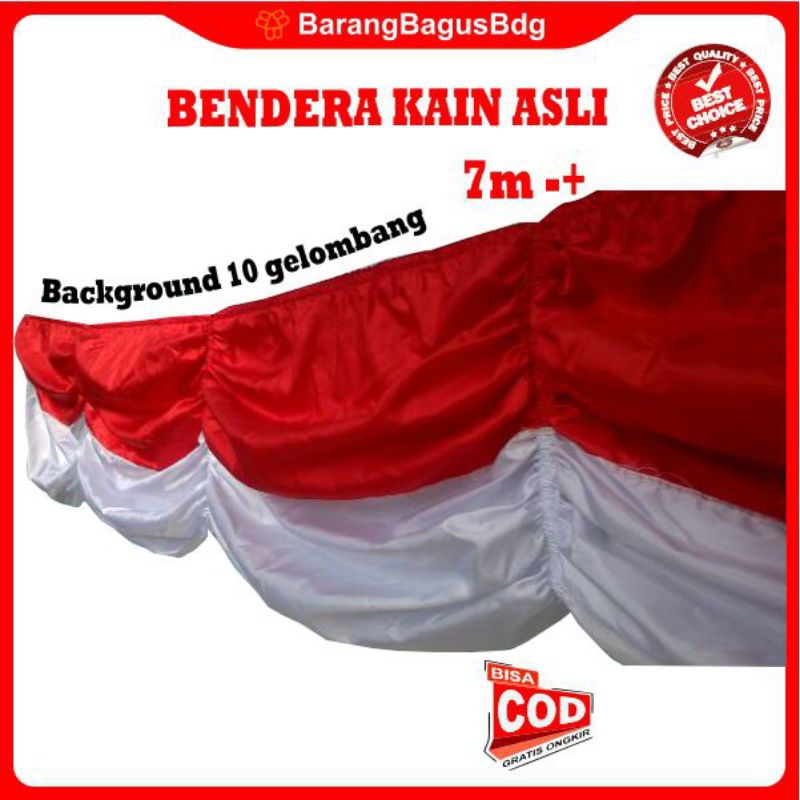 Jual Background bendera merah putih kain termurah/backdrop karet 10 gelombang | Shopee Indonesia