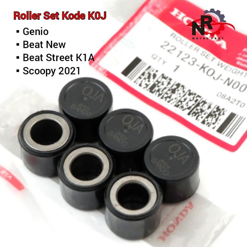 Jual Roller Weight Set Honda Beat New Genio Beat Deluxe K0J Beat LED Eco Street K1A Scoopy eSP ...