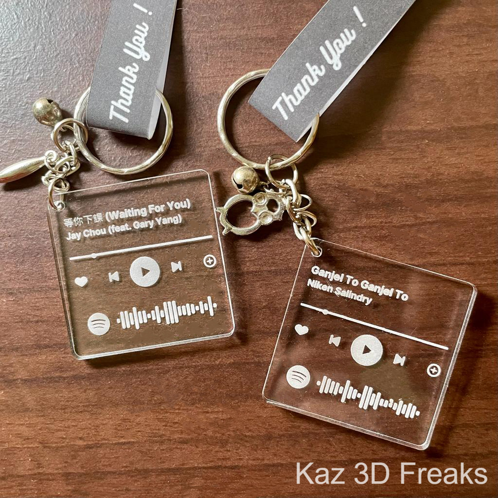 Jual Gantungan Kunci Spotify Scan Barcode Label Custom Keychain Ganci ...