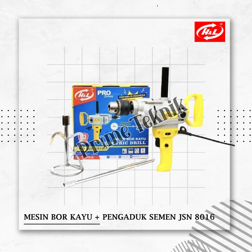 Jual Mesin Bor Kayu + Mixer 16mm Electric Drill JSN 8016 + H&L HL ...