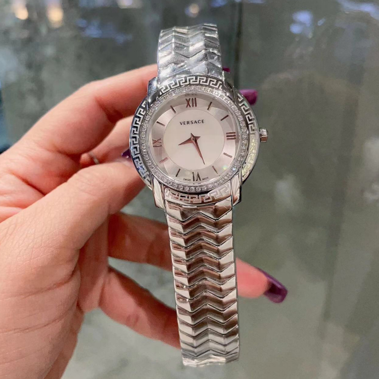 Jual Versace Rhinestone Scale Stylish Ladies Watch Quartz Movement ...
