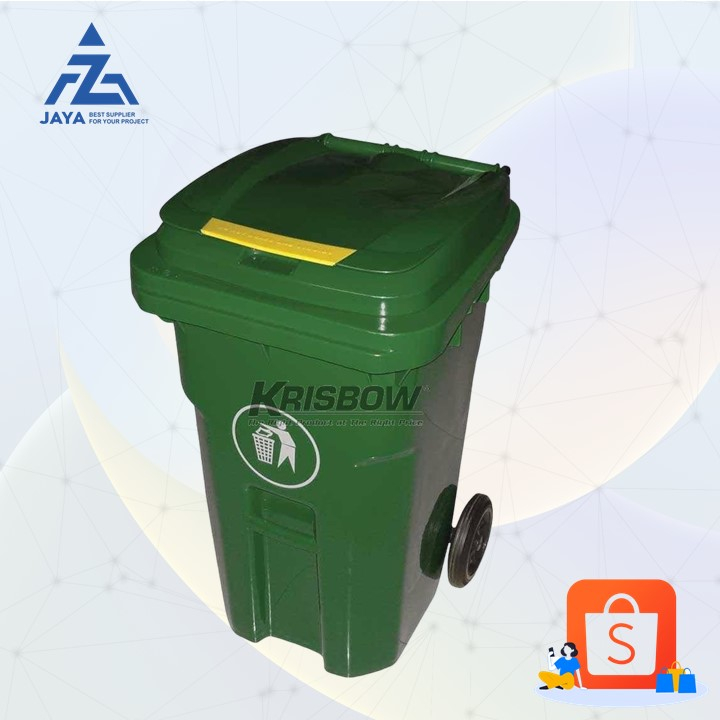 Jual TEMPAT SAMPAH KRISBOW 100L/DUST BIN GREEN/YELLOW/GREY 100L ...