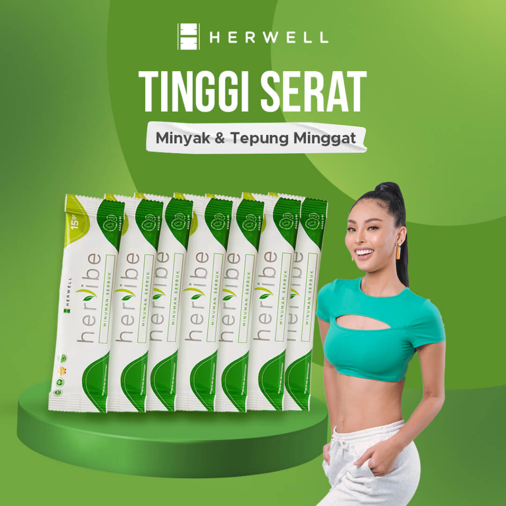 Jual Herwell Hervibe - Paket 7 Sachet (Pelancar Pencernaan Tinggi Serat ...