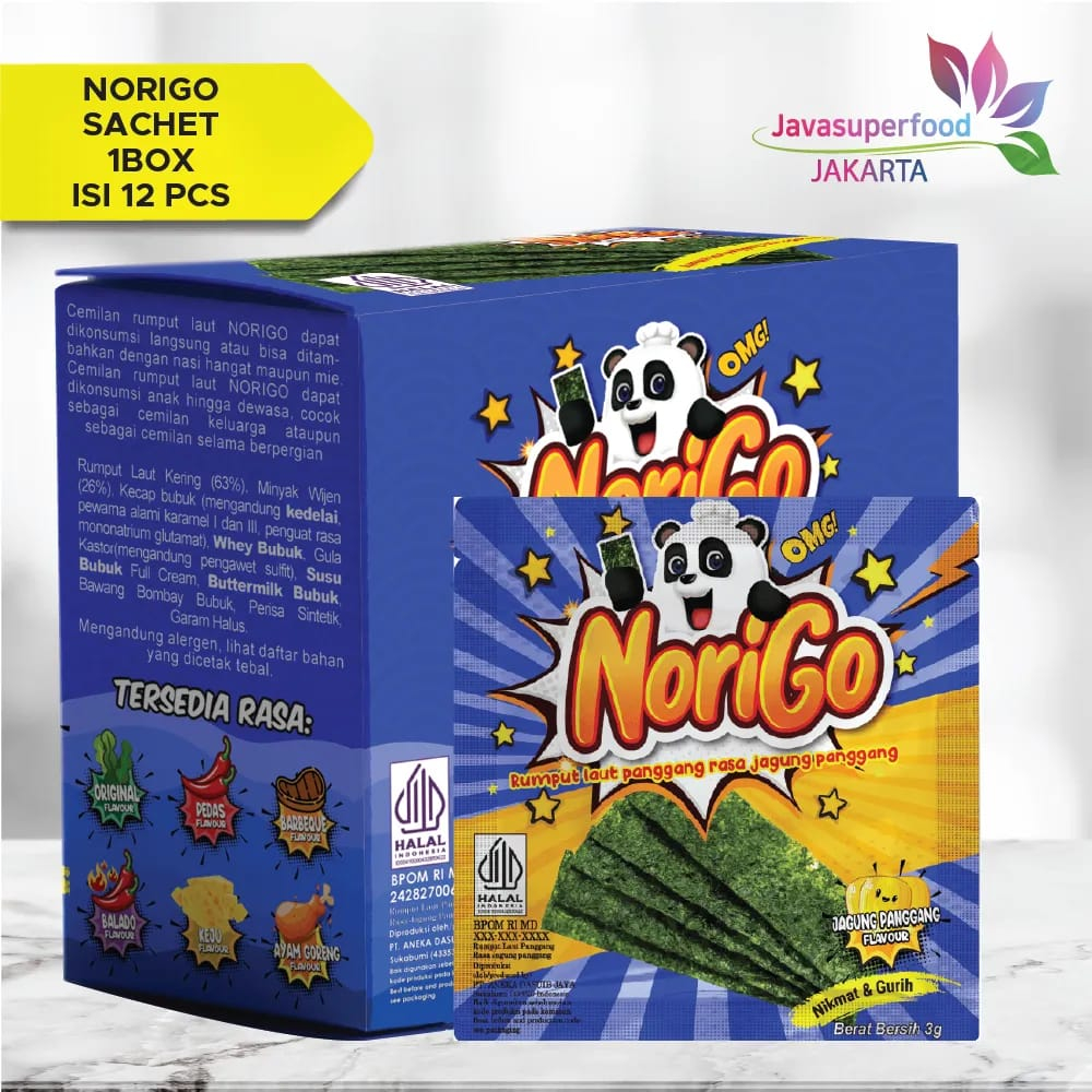 Jual Norigo | Rumput Laut Panggang | 12 Bks @ 3 Gr | Shopee Indonesia
