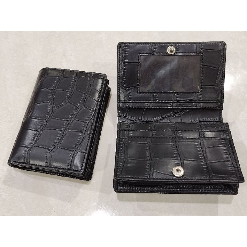 Jual Dompet kartu kancing ori motif croco | Shopee Indonesia