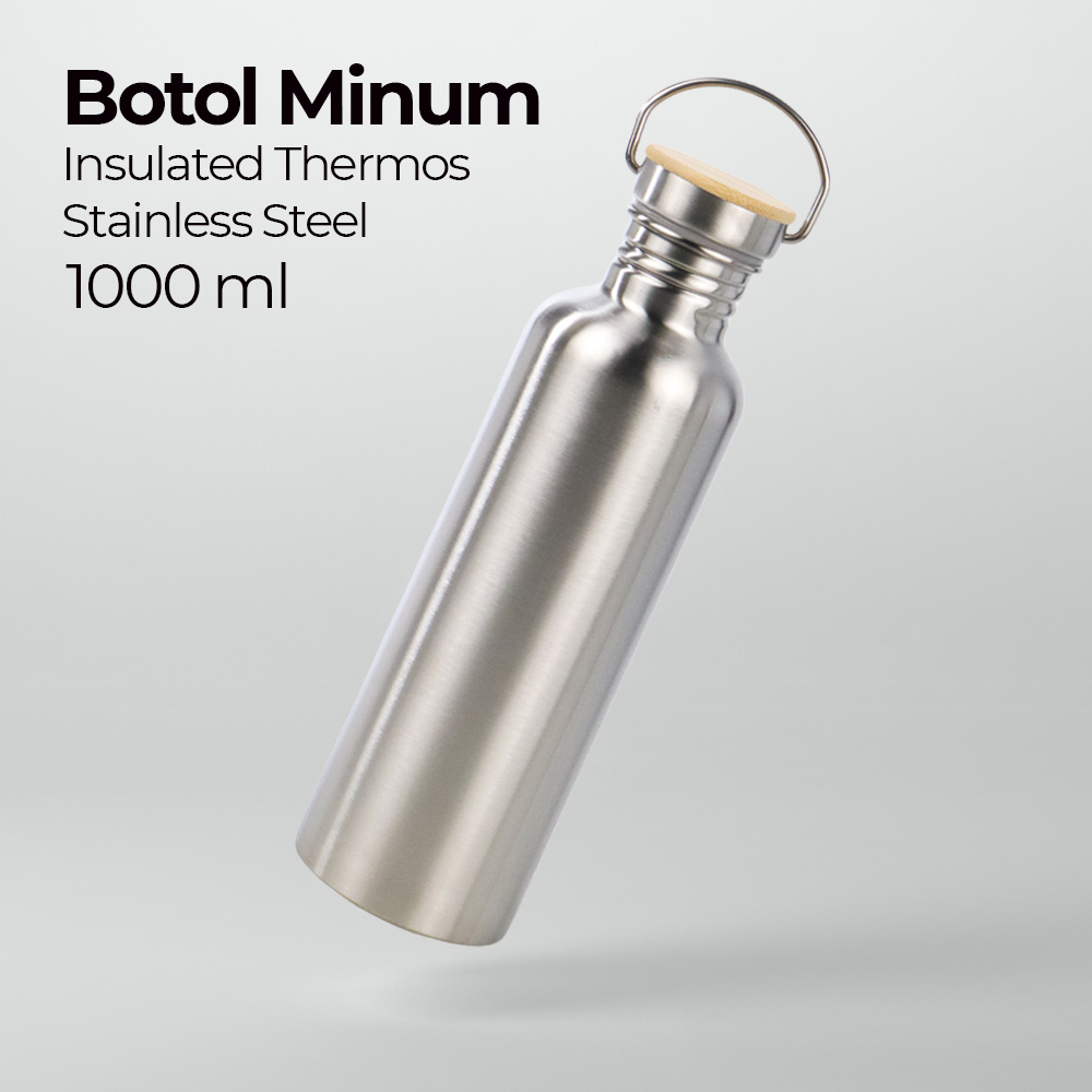 Jual BOTOL MINUM TERMOS AIR PANAS DINGIN STAINLESS STEEL 1000ML YM006 ...