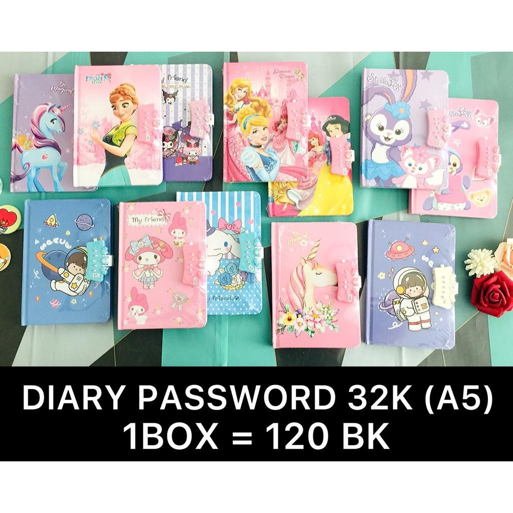Jual Buku Diary Password Fancy Uk Besar (20, 3 cm x 14, 2 cm) | Shopee ...