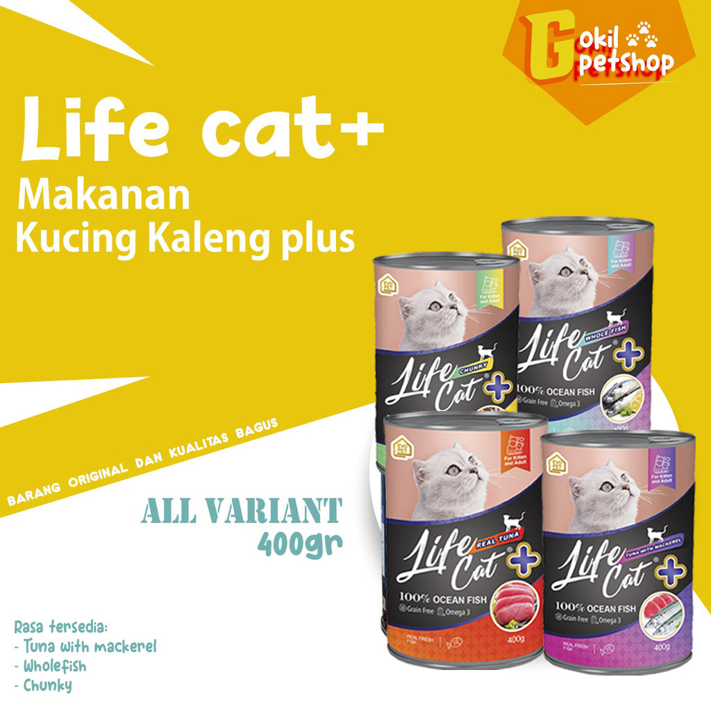 Jual LIFE CAT PLUS 400gr Makanan basah kucing [PROMO] Makanan kucing ...
