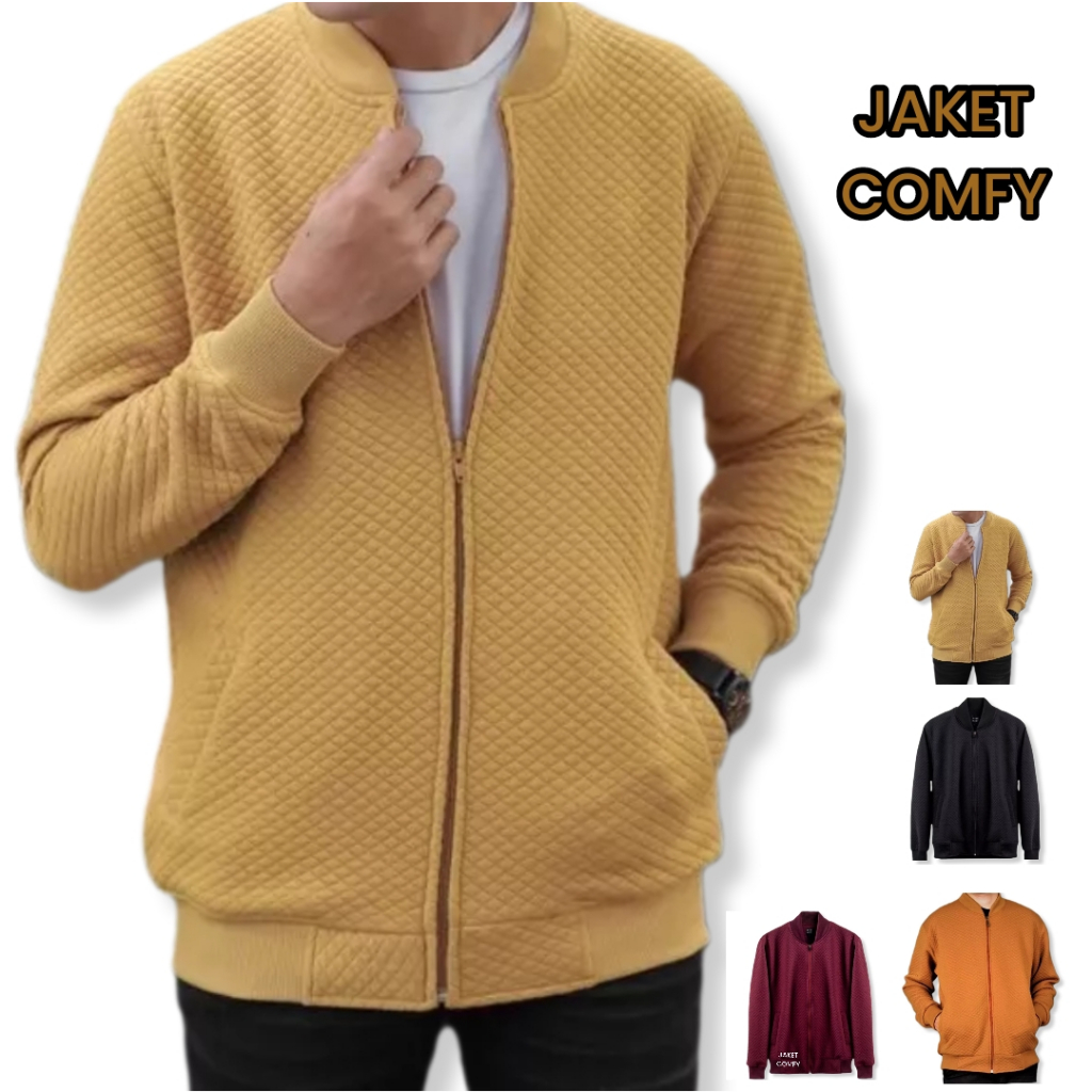 Jual Jaket Comfy Casual Distro Pria / Comfy Jacket Unisex size m L XL ...