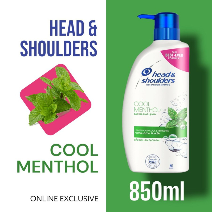 Jual Head & Shoulders Shampoo Cool Menthol 850 ml | Shopee Indonesia