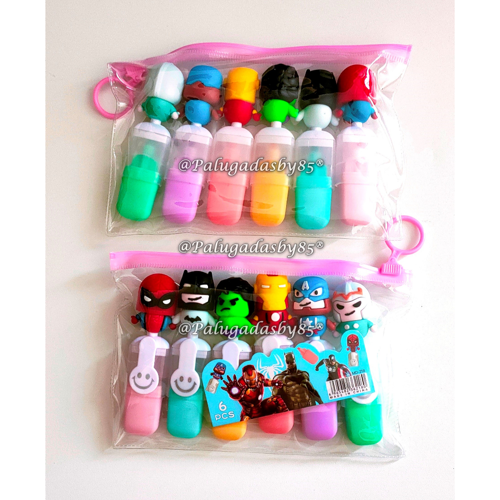 Jual (1 Set Isi 6 Pcs ) Highlighter Fancy Kepala Boneka Warna Pastel MD ...
