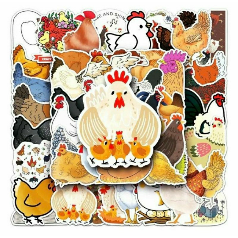 Jual Stiker Ayam | 15 Stiker Pack Ayam High Quality | Shopee Indonesia