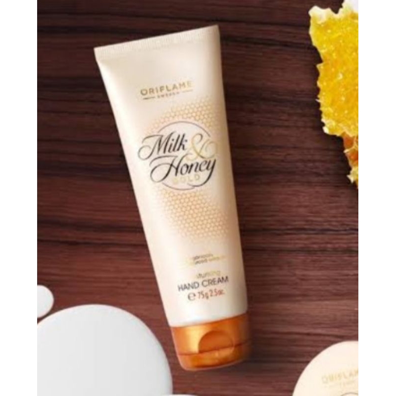 Jual oriflame milk & honey gold moisturising hand cream 75 g (PROMO) | Shopee Indonesia