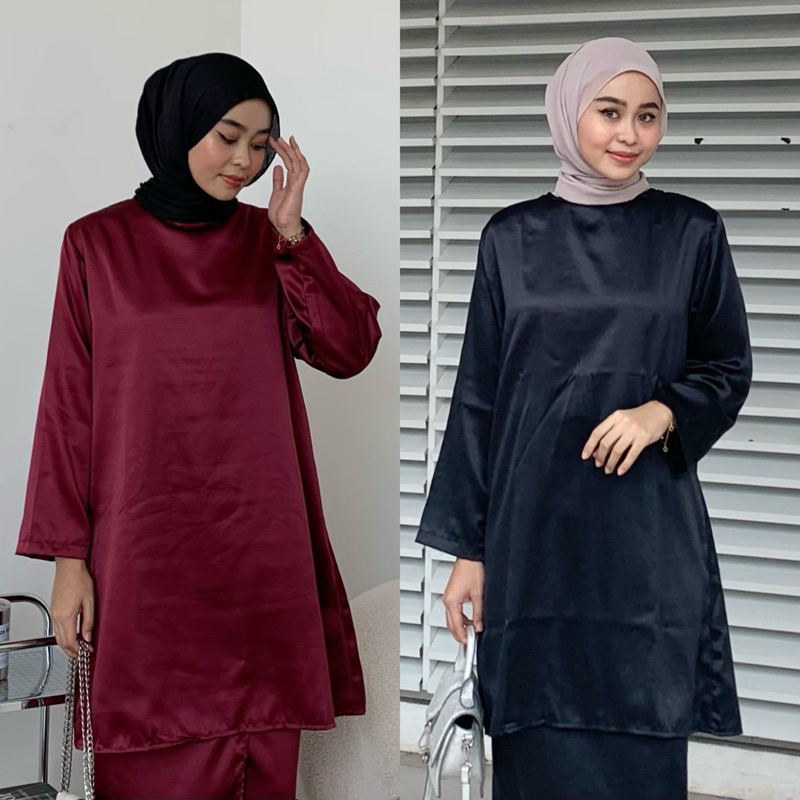 Jual TUNIK inner Satin / Inner Satin / Inner Atasan by DEZHAF | Shopee ...