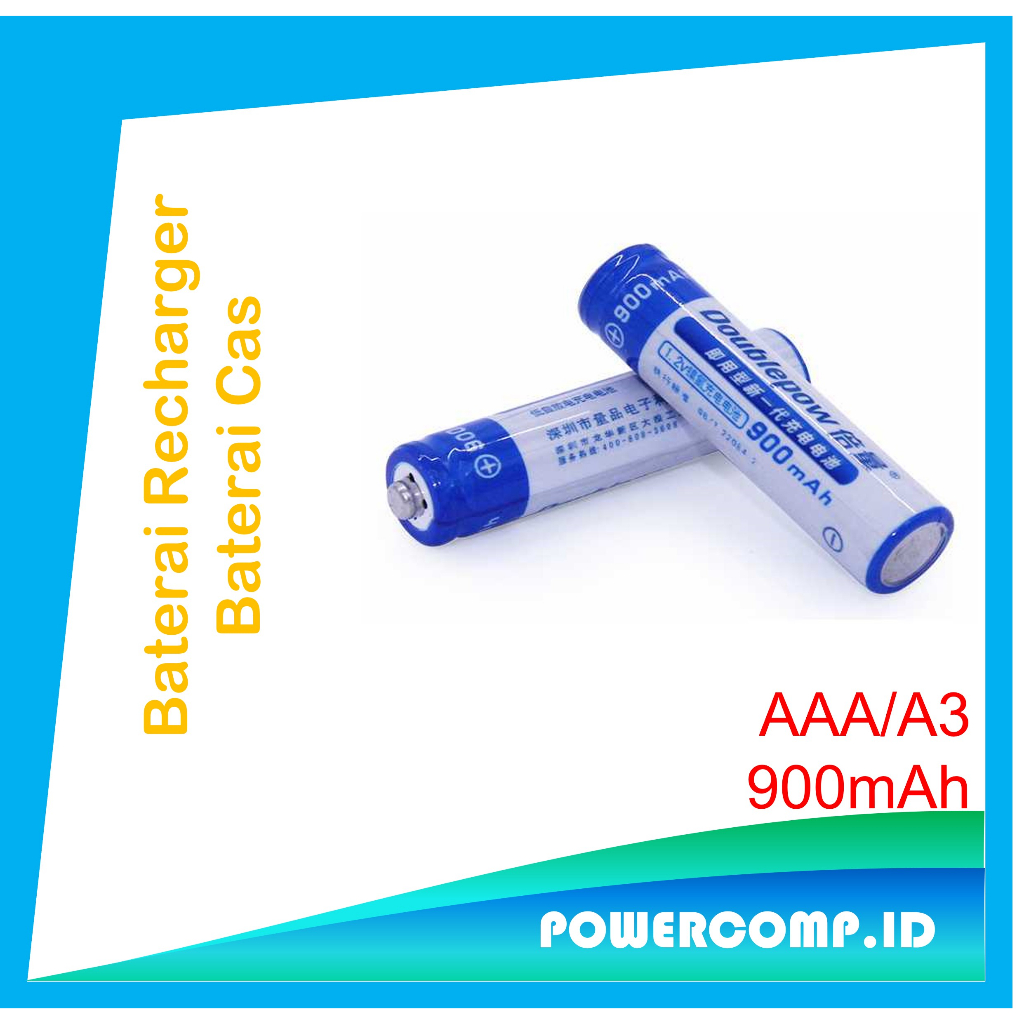 Jual Doublepow Batu Baterai AAA Rechargeable NiMH 900mAh 2 PCS | Shopee ...
