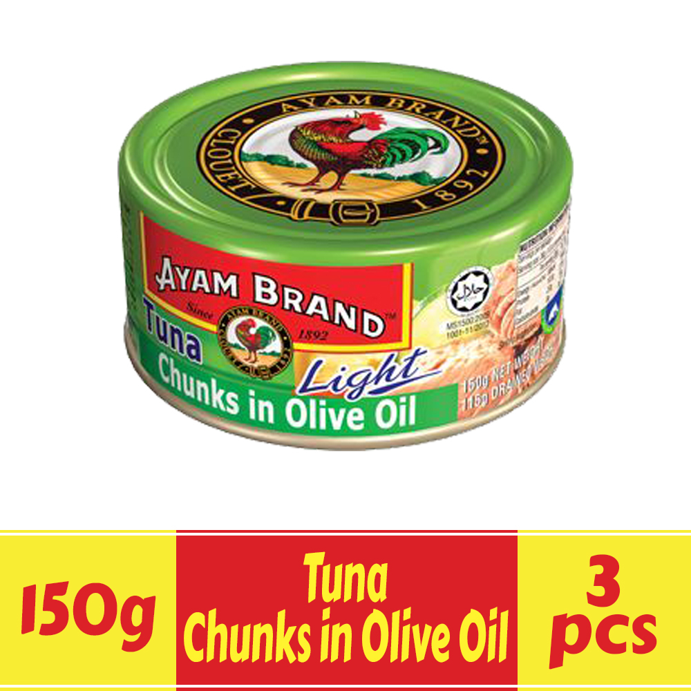 Jual Ayam Brand - Ikan Tuna Kaleng Chunk Light In Oil Olive 3 pcs 150gr ...